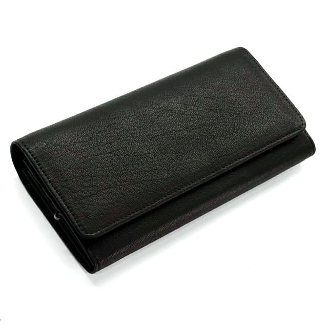 がま口 長財布 かぶせ型 / 本革 山羊革 ゴートレザー