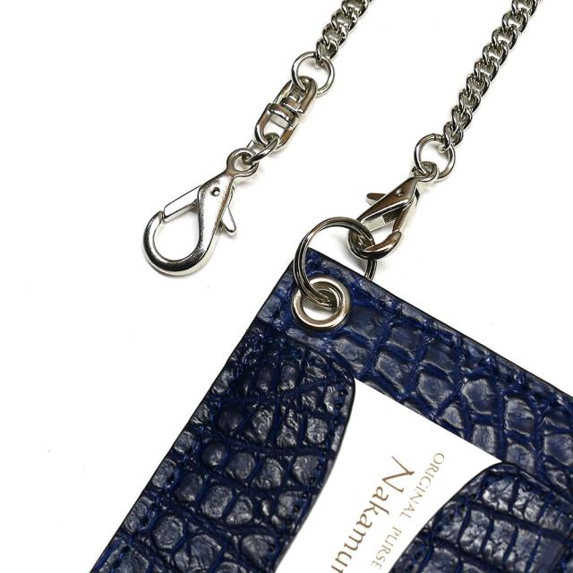 idカードホルダー カードケース 革 レザー クロコダイル革 ワニ革 パス