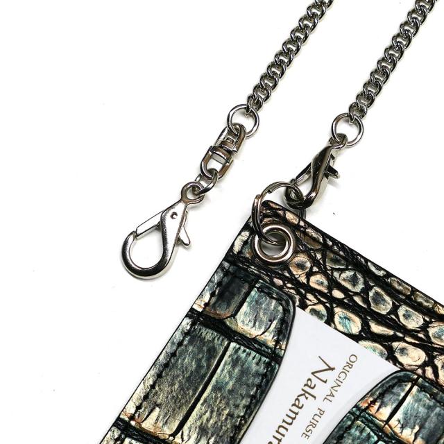 idカードホルダー カードケース 革 レザー クロコダイル革 ワニ革 パス