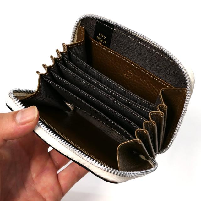 カードケース ラウンドファスナー 本革 オーストリッチ ダチョウ革