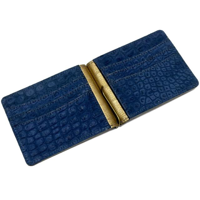 札ばさみ マネークリップ メンズ レディース 本革 クロコダイル ヌバック