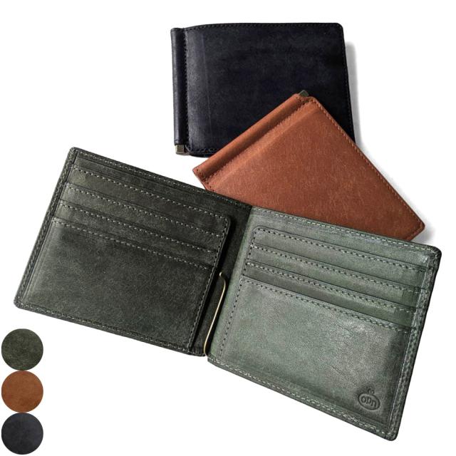 札ばさみ 財布 マネークリップ / メンズ レディース / 牛革 イタリアンレザー マルゴー