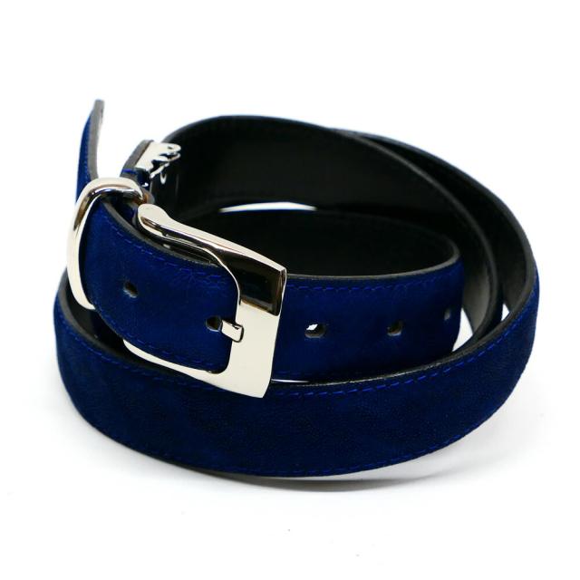 ベルト エレファントレザー 象 本革 牛革 メンズ レディース 3cm幅 藍染