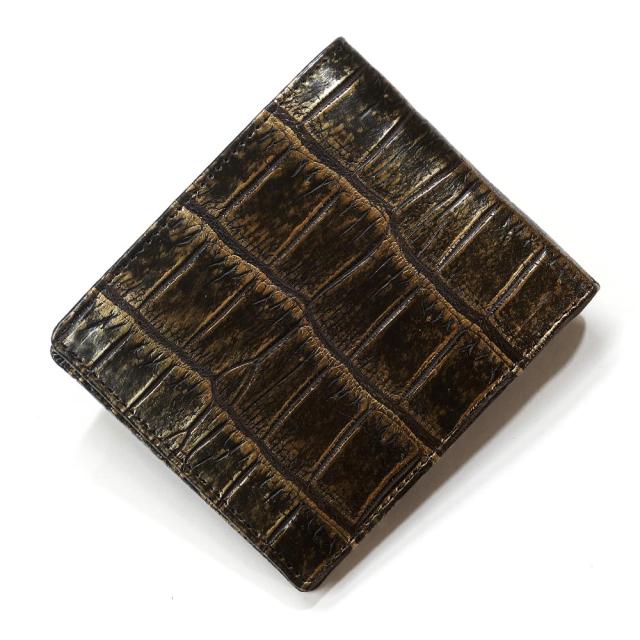 クロコダイル革 財布 鰐 クロコ 鰐革 財布 二つ折り財布 折り財布 無双仕様 小銭入れなし カード収納 レディース財布 メンズ財布 ラグジュアリー
