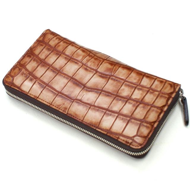 ラウンドファスナー長財布 ファスナー長財布 クロコダイル革 ワニ革 鰐革 限定色3 2