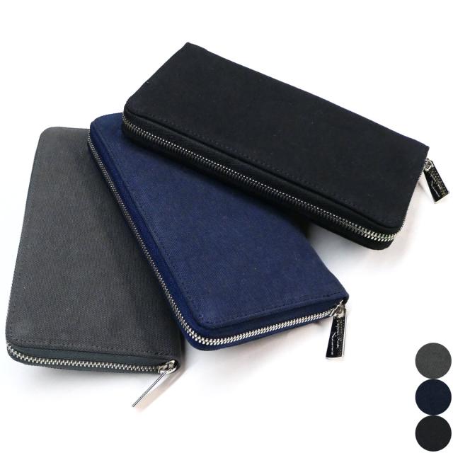 帆布ファスナー長財布 倉敷帆布 無地A