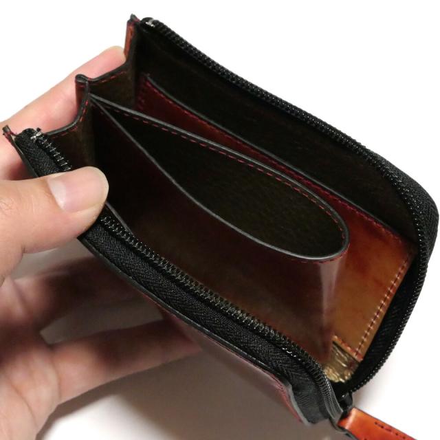 L字ファスナー財布 メンズ レディース マチ付き 小銭入れあり カード