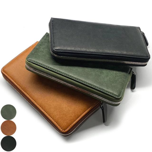 ラウンドファスナー長財布 ファスナー長財布 長財布 / 本革 牛革 イタリアンレザー Virgilio Conceria Artigiana社 マルゴー