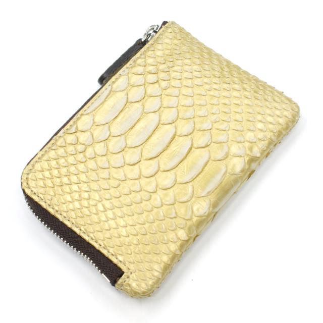 ラウンドファスナー 財布 本革 財布 L字 札入れ レディース財布 メンズ財布 ラウンドファスナー財布 パイソン革 蛇革 ヘビ革 レザー 革 薄型 コンパクト サイフ 日本製 金 ゼブラ ゴールド