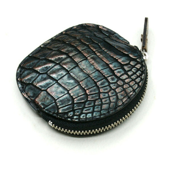 ケース メンズ レディース ファスナー小銭入れ クロコダイル革 ワニ革 本革 丸型 薄型 コンパクト 小銭入れ 小型 mini 小さい 日本製 ラグジュアリーレトロ