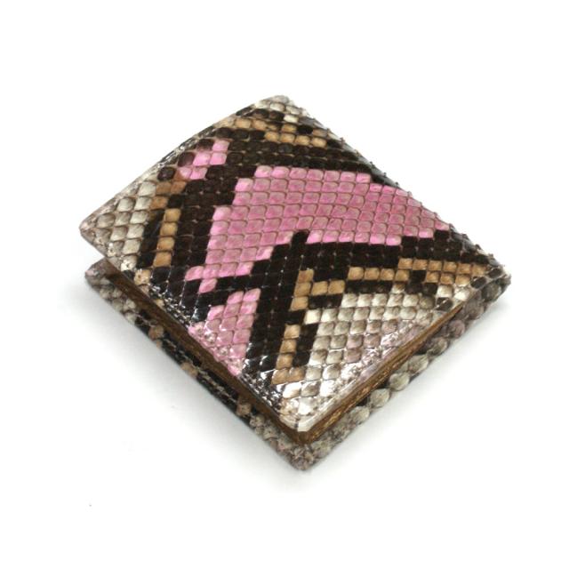 ケース メンズ レディース 小銭入れ 蛇革 パイソン革 ヘビ革 ボックス型小銭入れ 薄型 コンパクト BOX型小銭入れ ギフト 日本製 手染め P07