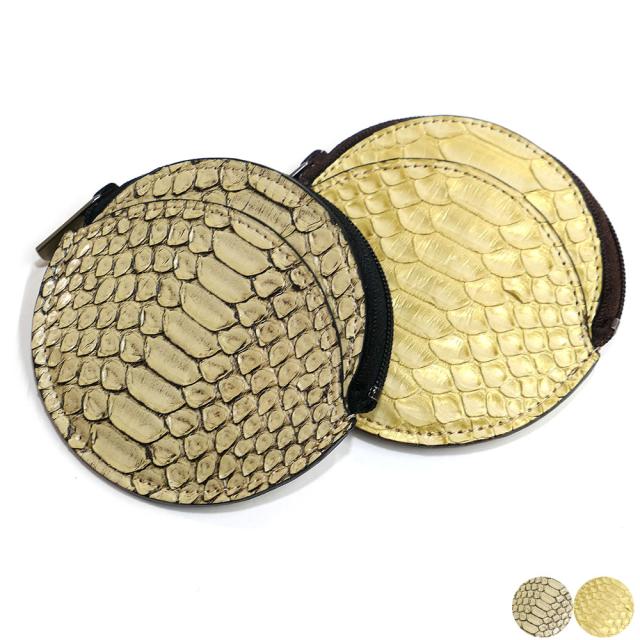 ケース メンズ レディース 丸型 ファスナー 小銭入れ 本革 パイソン へび革 ヘビ革 薄型 コンパクト 革 レザー ギフト プレゼント 日本製 ゼブラ