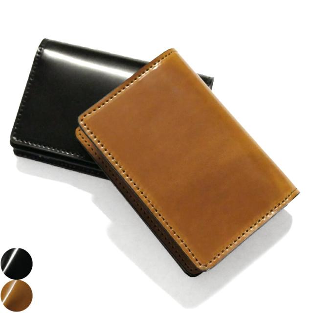 名刺入れ 名刺ケース 通しマチ型 メンズ レディース 本革 イタリアンレザー コードバン 馬革  ROCADO社 シェルコードバン クラシック