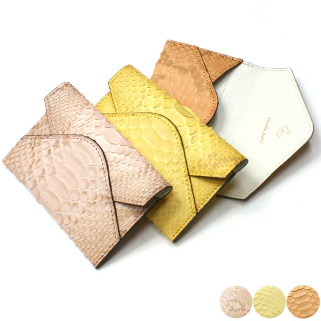 名刺入れ 名刺ケース メンズ レディース パイソン革 ヘビ革 蛇革 レザー 薄型 スリム コンパクト カード入れ カードケース 日本製 ハーフブリーチ