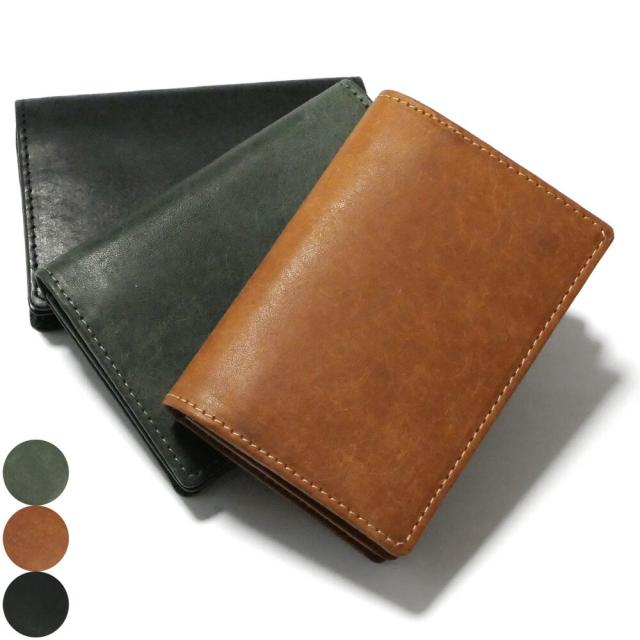 名刺入れ 名刺ケース 通しマチ型 メンズ レディース 本革 牛革 イタリアンレザー Virgilio Conceria Artigiana社 マルゴー