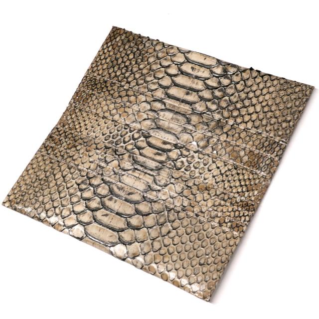 長財布 レディース メンズ 本革 薄型 パイソン 財布 蛇革 ヘビ革 マチ無し 小銭入れ無し 束入 長札 日本製 ラスター P13