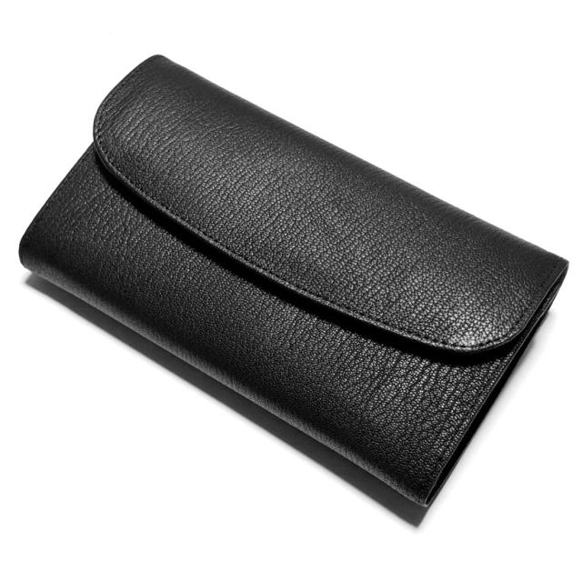 ギャルソン長財布 本革 山羊革 やぎ革 ゴート 大きめ 収納力 高級感 ユニセックス 日本製 財布 ギャルソン財布 メンズ レディース カード入れ 札入れ ファスナーポケット付き