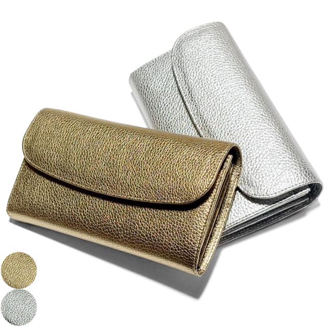 ギャルソン長財布 本革 牛革 シュリンク パール 大きめ 収納力 高級感 ユニセックス 日本製 財布 ギャルソン財布 メンズ レディース カード入れ 札入れ ファスナーポケット付き