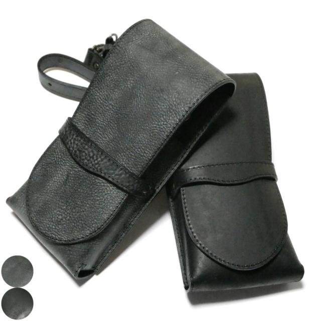 シザーケース シザーバック シザーホルダー 美容師 トリマー 花屋 ベルト 革 ４丁 カバーあり ２WAY スリムタイプ スタイリスト アシスタント 美容 美容師 理容 理容師 / 牛革 イタリアンレザー オイルレザー