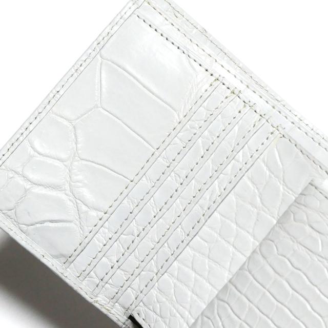 財布 二つ折り 札入 小銭入れ(ボックス型) レザー わに革 ワニ革