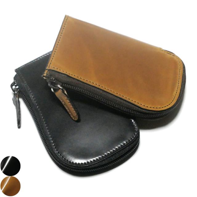 キーケース スマートキーケース ５連 メンズ レディース スマートキー 革 ラウンドファスナー ファスナー 本革 イタリアンレザー コードバン 馬革  ROCADO社 シェルコードバン クラシック