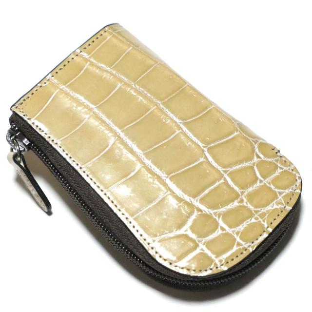 キーケース スマートキーケース メンズ レディース 革 5連 スマートキー ラウンドファスナー ファスナー 本革 クロコダイル グレージング