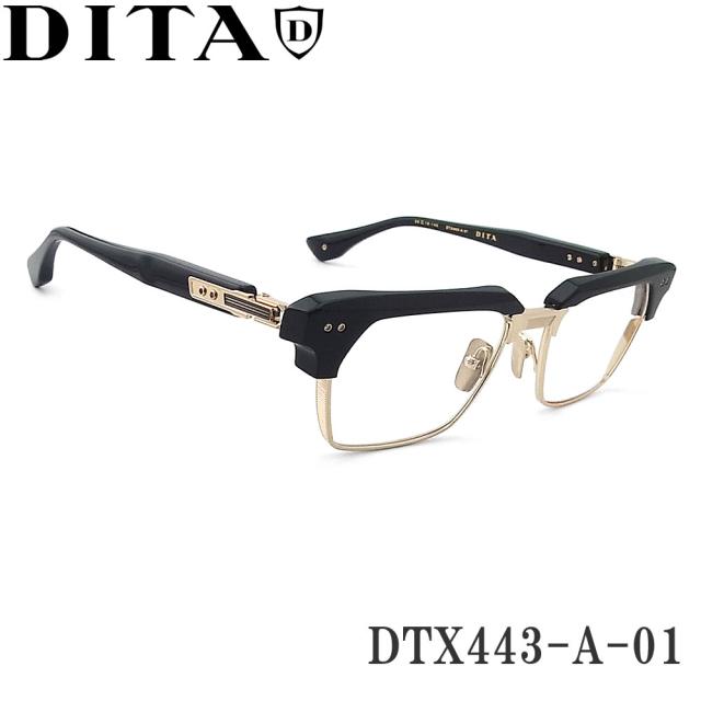 ディータ DITA メガネ DTX443-A-01  【STATESMAN-SEVEN】 眼鏡 ブラック×ホワイトゴールド メンズ 男性 日本製 Black /White Gold ステイツマン-セブン
