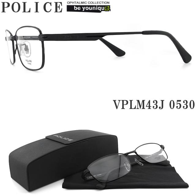 POLICE ポリス メガネフレーム VPLM43J-0530 眼鏡 伊達メガネ 度付き 青色光カット パソコン用 メンズ・レディース 男性用・女性用  フルリム vplm-43j