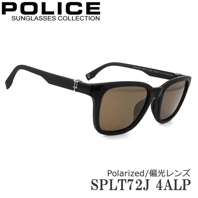 POLICE ポリス SPLT72J-4ALP サングラス 偏光レンズ Shiny Clear Gray メンズ・レディース  プラスティック フルリム splt-72j