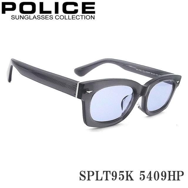 POLICE ポリス SPLT95KJ-5409HP サングラス Shiny Transparent Dark Gray メンズ・レディース  アセテート フルリム splt-95k