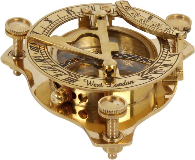 即納！3インチ サンデル・コンパス(羅針盤) - ソリッド・ブラス・サンダイヤル/ Sundial Compass - Solid Brass Sun Dial（輸入品）