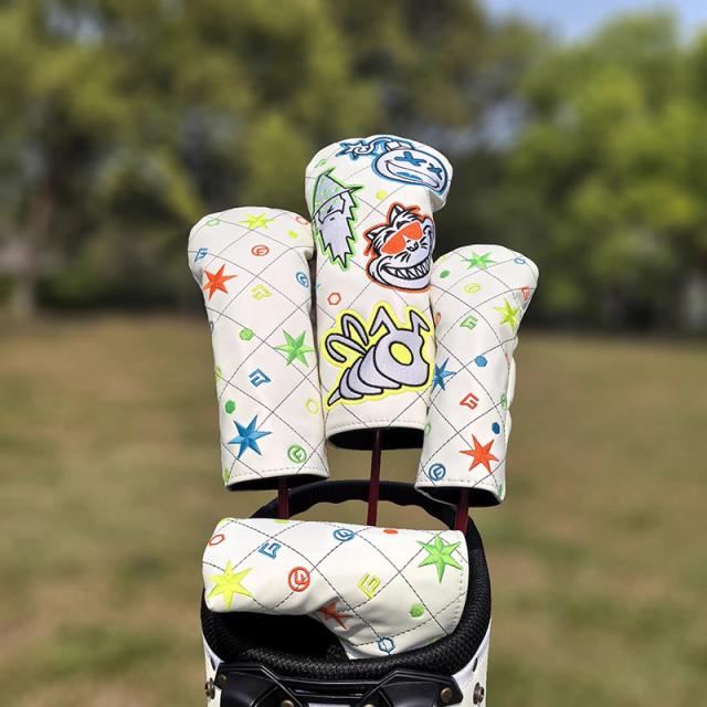 【BET-09 4点セット】bettinardi WIZARD  BOMB FAT CAT  ゴルフ ヘッドカバー セット  組み合自由 ヘッドカバー ドライバー フェアウェイウッド ユーティリティー パター ピンタイプPT  プレゼント 4点セット