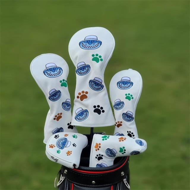 【BET-06 4点セット】FAT CAT  ゴルフ ヘッドカバー セット  組み合自由 ヘッドカバー ドライバー フェアウェイウッド ユーティリティー パター ピンタイプPT  プレゼント 4点セット