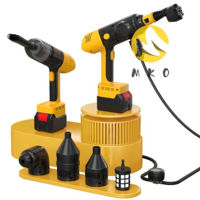 2025最新 高圧洗浄機 コードレス 充電式 多機能 電動空気入れ ブロワー 小型 掃除機 21vバッテリー互換 6in1 収納ケース付き 強力噴射 自吸タイプ 軽量 家庭用 2025最新 高圧洗浄機 コードレス 充電式 多機能 電動空気入れ ブロワー