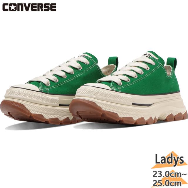 コンバース レディース ALL STAR TREKWAVE FS OX オールスター トレックウェーブ スニーカー 靴 シューズ 厚底 キャンバス グリーン 緑 送料無料 CONVERSE 31316390