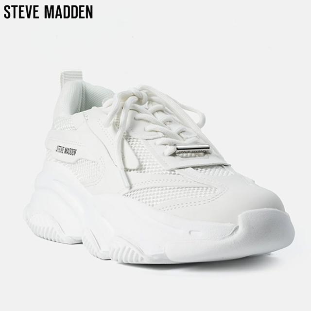 ヒール4.2cm スティーブマデン レディース Ecoスニーカー スニーカー 靴 シューズ ホワイト 白 送料無料 STEVE MADDEN POSSESSION-E-UA
