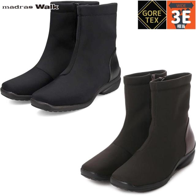 3E 幅広 ワイド マドラスウォーク レディース ブーツ 靴 シューズ ショート おしゃれ 防水 ゴアテックス 透湿 雨 雪 冬 送料無料 madras Walk MWL2072
