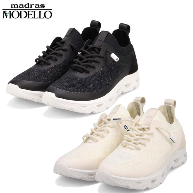モデロ レディース スニーカー 靴 シューズ 軽量 快適 柔らかい お出かけ 通気性 アクティブ カジュアル フェミニン 華やか ホワイト 白 ブラック 黒 送料無料 MODELLO DML4301