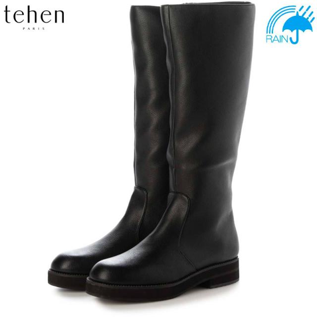 テーン レディース ブーツ 靴 シューズ ロング 撥水 美脚 上品 かわいい シンプル 大人 きれいめ お出かけ エレガント ブラック 黒 送料無料 tehen TN6708