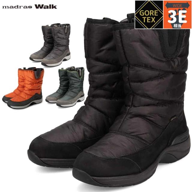 3E 幅広 ワイド マドラスウォーク レディース ブーツ 靴 シューズ 防水 防寒 防滑 透湿 ゴアテックス カジュアル 冬 雨 雪 送料無料 madras Walk MWL1016