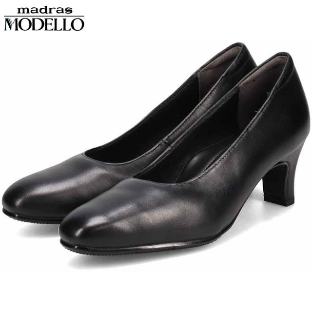 モデロ レディース ラウンドトゥ ベーシック パンプス 靴 シューズ オフィス ビジネス 仕事 結婚式 冠婚葬祭 フォーマル オケージョン ブラック 黒 送料無料 MODELLO DML7124A