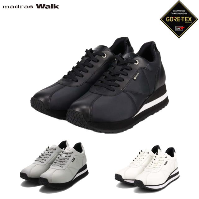 3E 幅広 ワイド マドラスウォーク レディース 【GORE-TEX】マドラスウォーク madras Walk 防水・透湿機能 ナイロンスニーカー スニーカー 靴 シューズ ホワイト 白 ブラック 黒 グレー 灰色 送料無料 madras Walk MWL1030