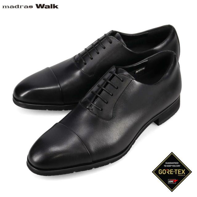 3E 幅広 マドラスウォーク メンズ ゴアテックス サラウンド フットウェア 内羽根ストレートチップドレスシューズ ビジネス 靴 シューズ 冠婚葬祭 ブラック 黒 送料無料 madras Walk MW9630S