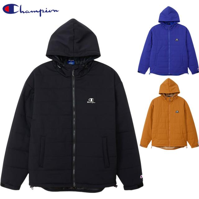 チャンピオン メンズ HOODED ZIP アパレル トレーニング アウター ジャケット 撥水 保温 通気 軽量 運動 スポーツ ブラック 黒 ブルー ブラウン 青 茶色 送料無料 Champion C3-CS610