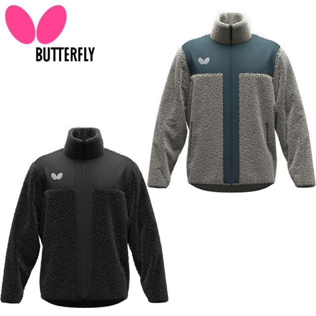 バタフライ メンズ レディース レッジ・フリース 卓球 競技 ウェア トップス 長袖 保温 運動 スポーツ ブラック 黒 グレー 灰色 送料無料 Butterfly 47450