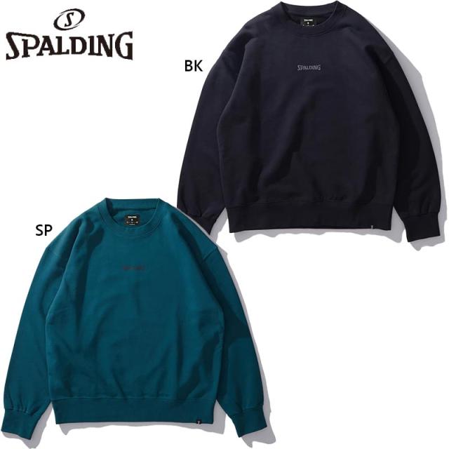 スポルディング スポーツ メンズ レディース コートサイド クルーネック プルオーバー バスケットボール ウェア 競技 吸水速乾 UVカット ブラック 黒 グリーン 緑 送料無料 spalding SMJ24100