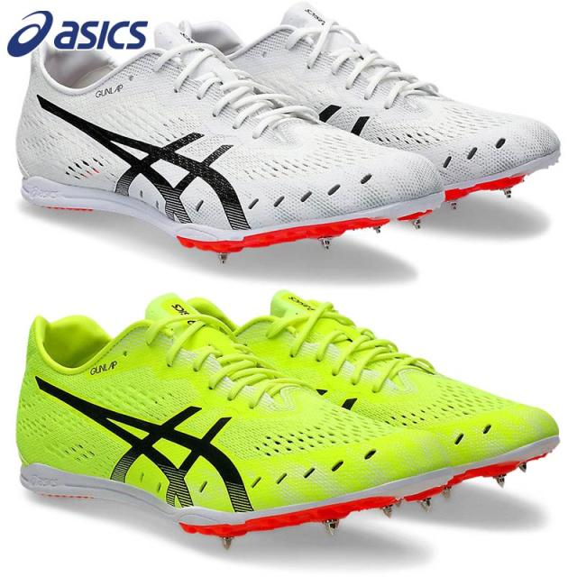 アシックス メンズ GUN LAP 3 陸上 競技 靴 シューズ 通気 軽量 運動 スポーツ ホワイト 白 イエロー 黄色 送料無料 asics 1093A229
