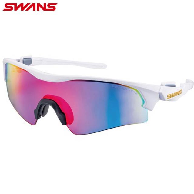 スワンズ メンズ レディース FACEONE ULTRA LENS for BALL SPORTSモデル アクセサリー スポーツサングラス UVカット ミラー 反射防止 ノーズ調整可 ホワイト 白 送料無料 SWANS FO3516