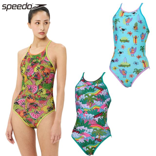 スピード レディース モルガターンズスーツ 水泳 スイムウェア 競技 ワンピースタイプ 練習 トレーニング ブルー 青 送料無料 speedo STW02551MU