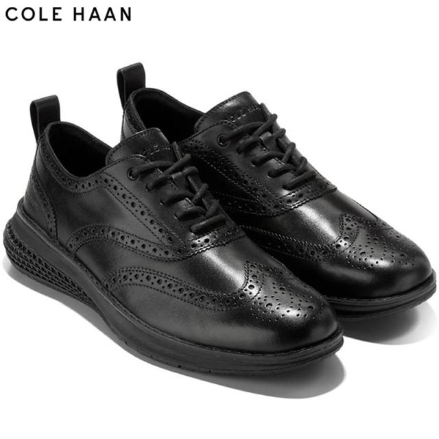 コールハーン メンズ オリジナルグランド エナジーウィーヴ ウィングチップ オックスフォード ビジネス オフィス カジュアル 靴 シューズ 牛革 本革 ブラック 黒 送料無料 COLE HAAN C40677